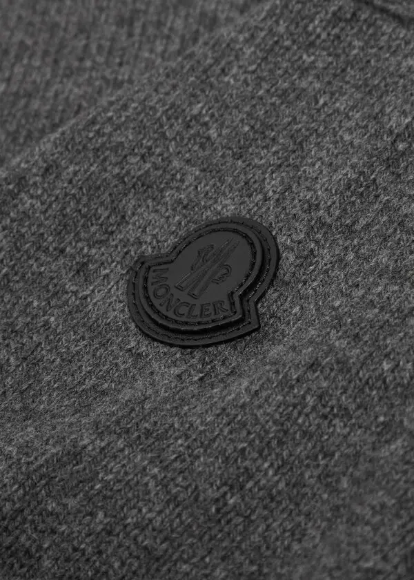 Moncler Logo-appliqué Wool And Cashmere-blend Jumper