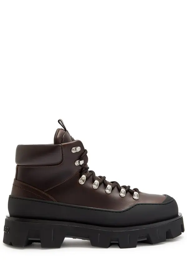 Moncler Peak Trek Leather Hiking Boots
