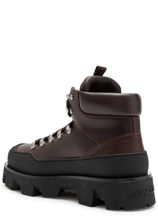 Moncler Peak Trek Leather Hiking Boots