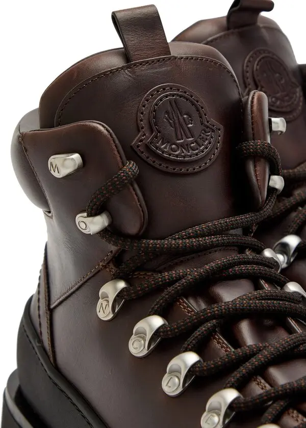 Moncler Peak Trek Leather Hiking Boots