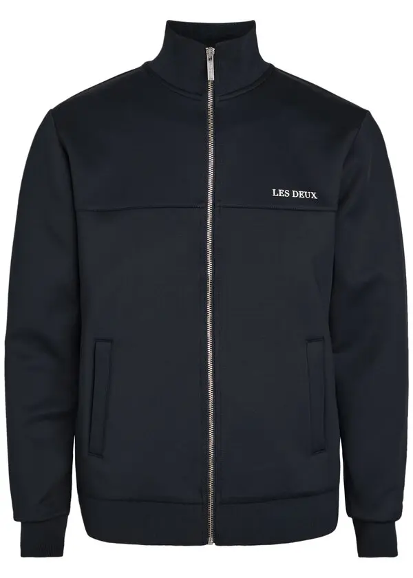 LES DEUX Ballier Logo-print Jersey Track Jacket