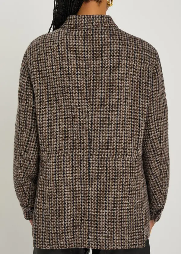 BLAZÉ MILANO Lokai Houndstooth Wool-blend Jacket