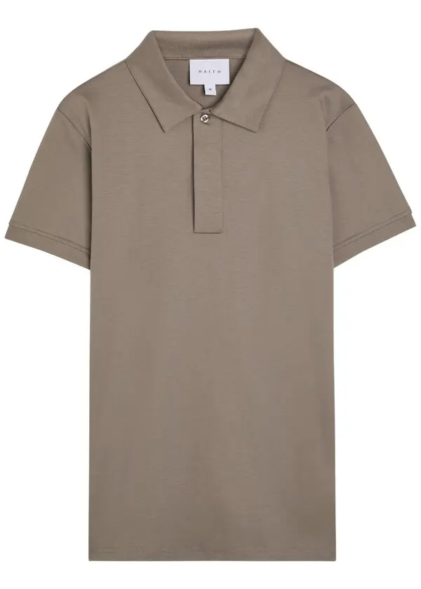RAITH Santi Mercerized Cotton Polo Shirt - Taupe