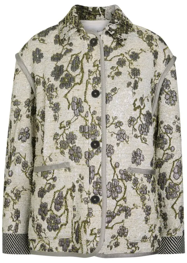 FORTE_FORTE Floral-jacquard Bouclé Jacket