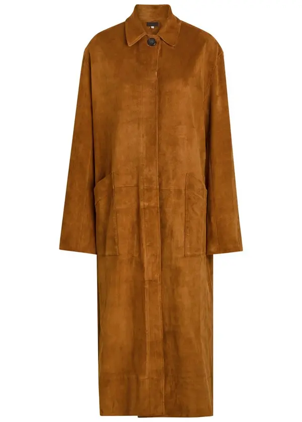Stouls Corleone Suede Trench Coat - Tan