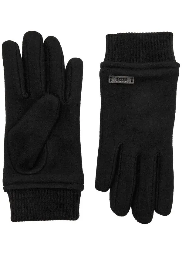 BOSS Kalspar Wool-blend Gloves - Black