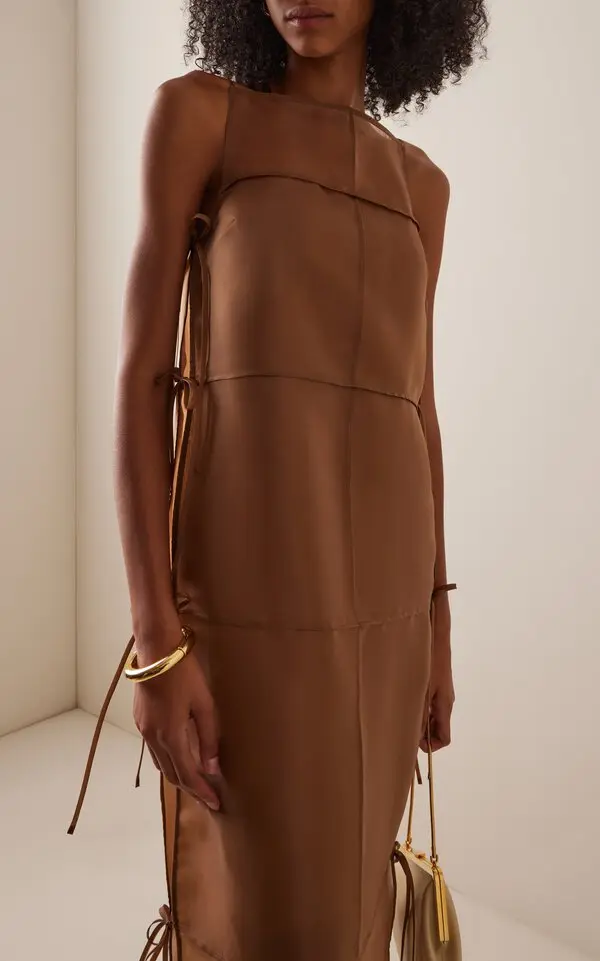 organza brown dress Long silk organza dress 44 main image 1