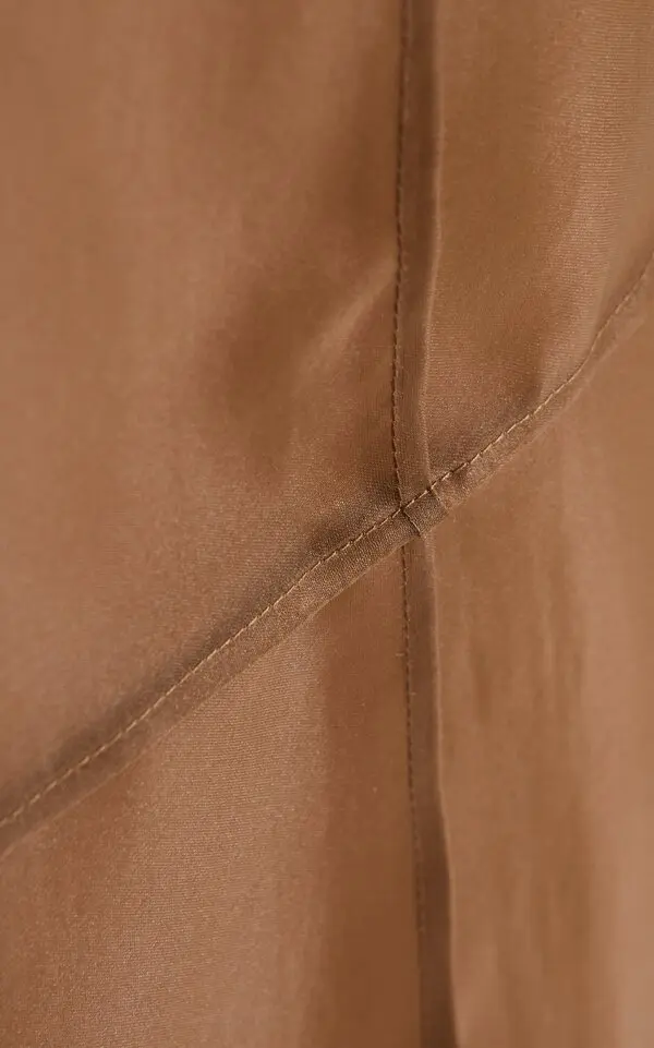 Staud Chandler Tie-detailed Organza Midi Dress - Brown