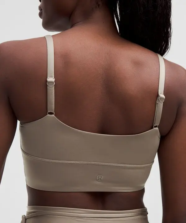 Lululemon Satin Spaghetti-Strap Yoga Bra - Warm Ash Grey | Editorialist