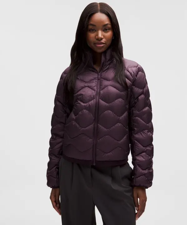 Lululemon Featherweight 900-down-fill Quilted Jacket - Black Plum