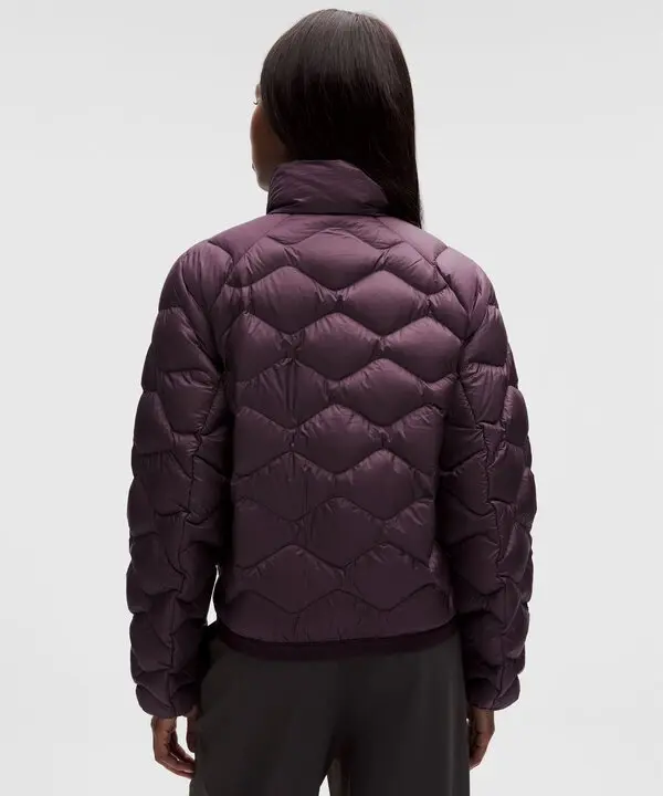 Lululemon Featherweight 900-down-fill Quilted Jacket - Black Plum