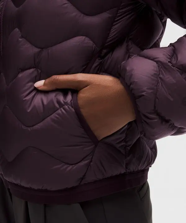 Lululemon Featherweight 900-down-fill Quilted Jacket - Black Plum