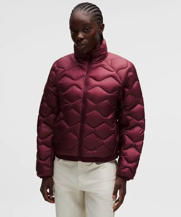 Lululemon Featherweight 900-down-fill Quilted Jacket - Burgundy Bay