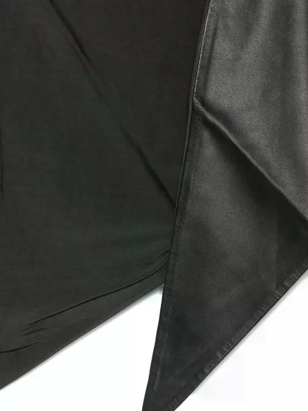 LEMAIRE Triangle Leather Scarf - Black