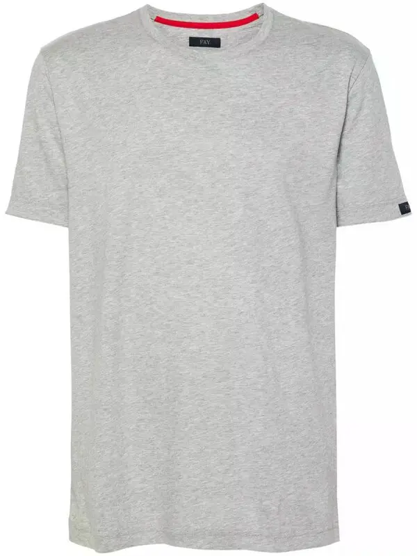 FAY Logo-patch Cotton T-shirt