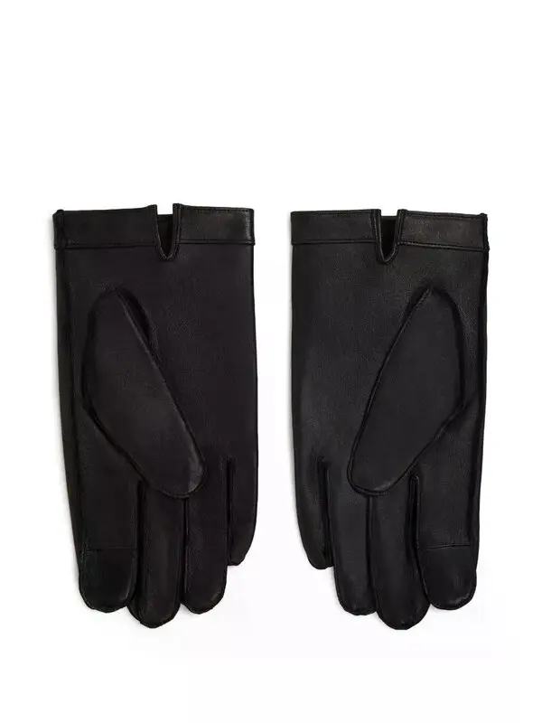 Karl Lagerfeld K/monogram Leather Gloves - Black