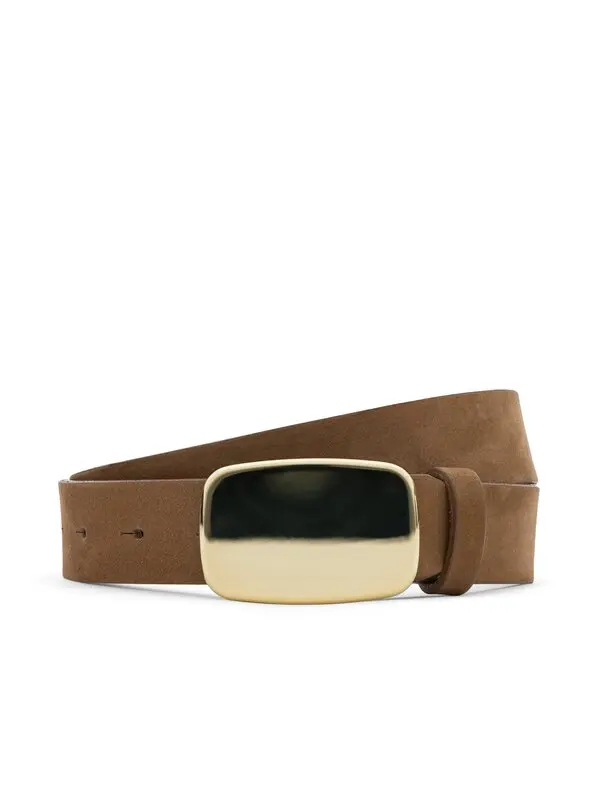 L'Agence Hennie Suede Belt - Tan Nubuck