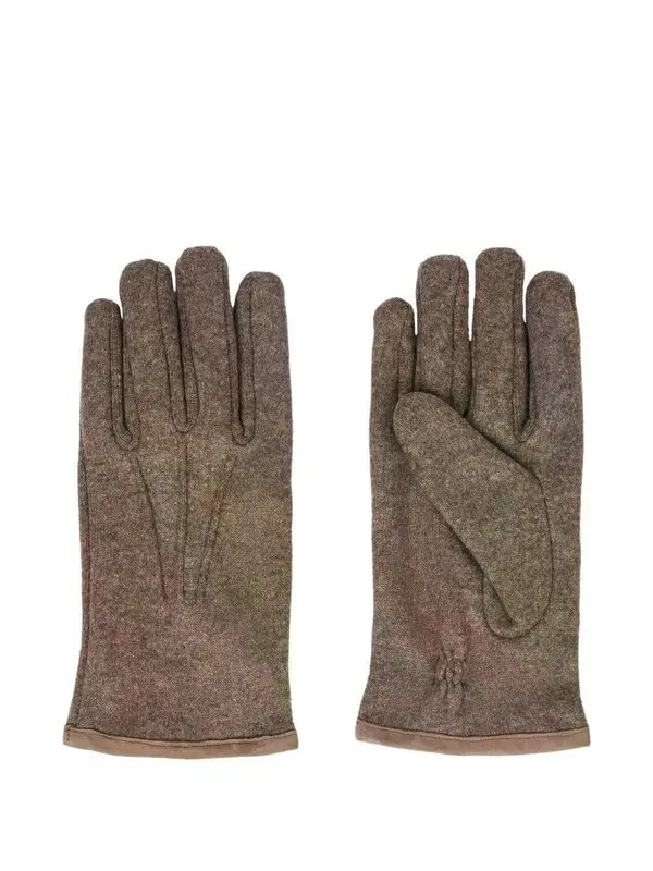 Boggi Milano Mélange-effect Gloves - Brown