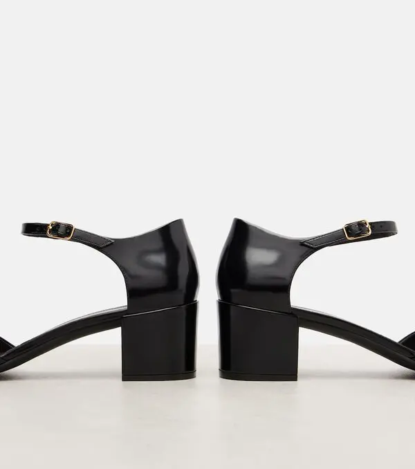 THE ROW Penelope Leather Pumps - Black