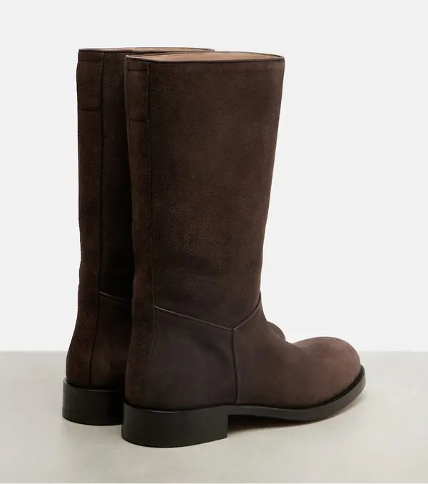 THE ROW Nobilis Riding Leather Knee-high Boots - Brown