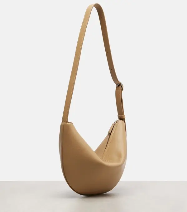 THE ROW Jouvettte Leather Crossbody Bag - Beige