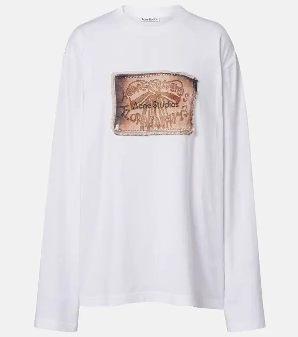 Acne Studios Printed Cotton Jersey Top