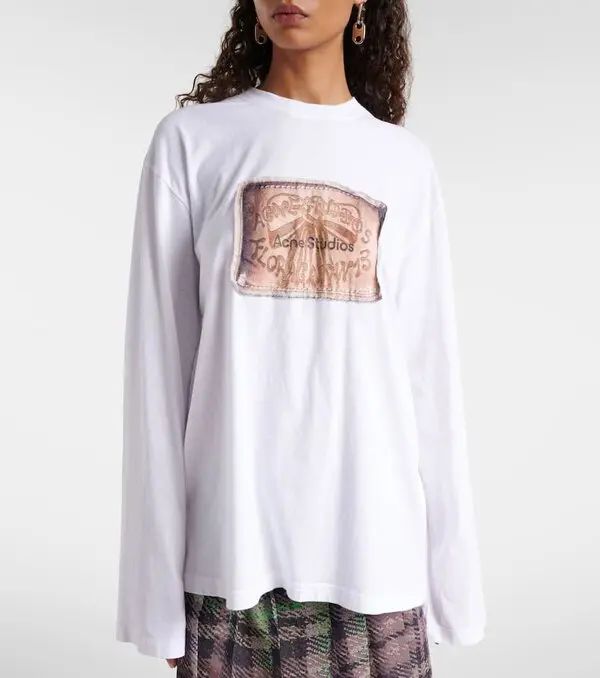 Acne Studios Printed Cotton Jersey Top