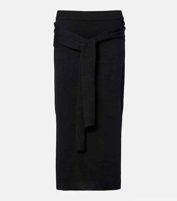 LEMAIRE Wool-blend Midi Skirt - Grey