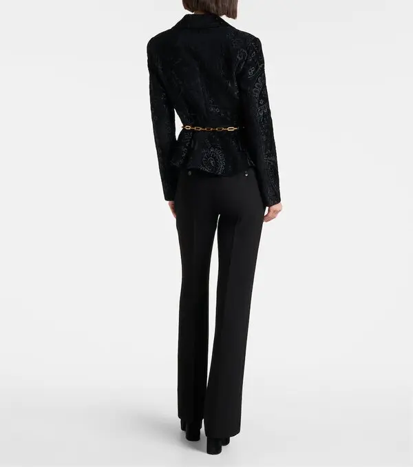 Etro High-rise Wool Flared Pants