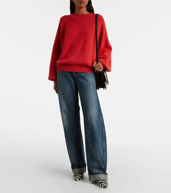 Khaite Margaux Cashmere Sweater - Red