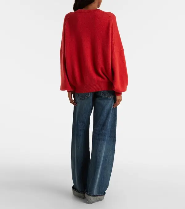 Khaite Margaux Cashmere Sweater - Red