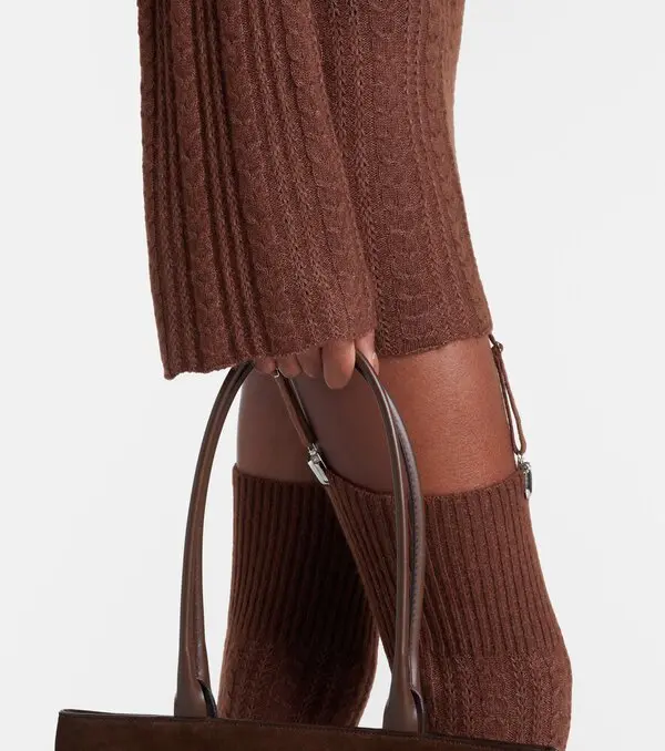 AYA MUSE Cable-knit Minidress And Tights Set