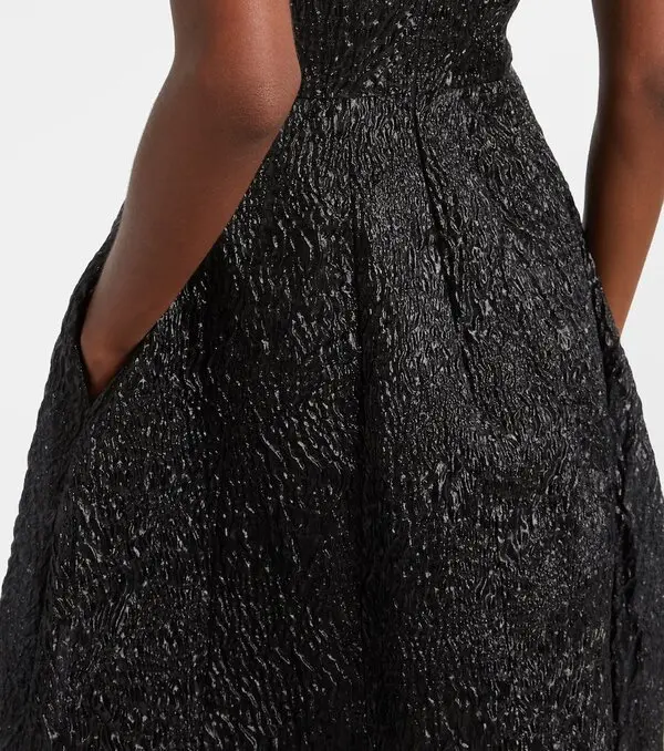 Simone Rocha Embellished Lamé Cocktail Dress