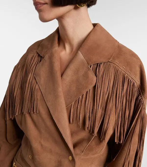 Rixo Darragh Suede Jacket - Beige