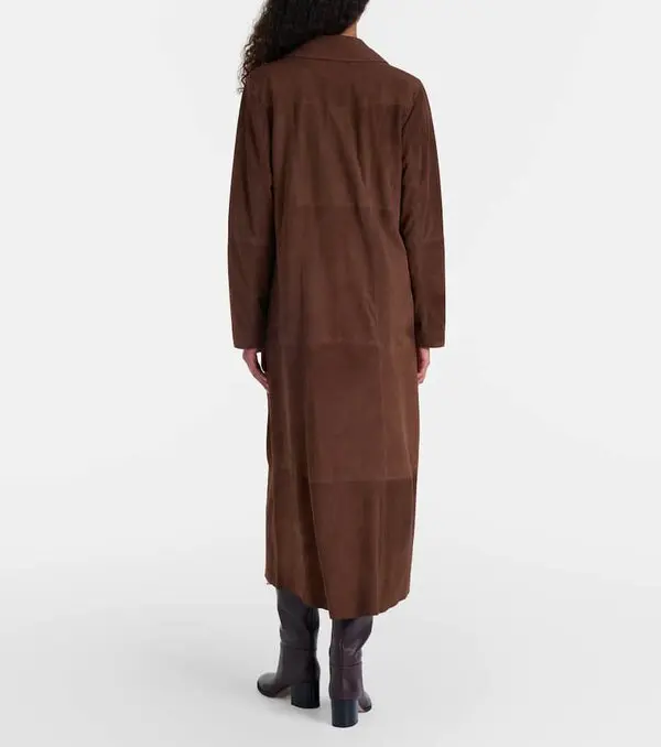 Rixo Astraea Suede Coat - Brown