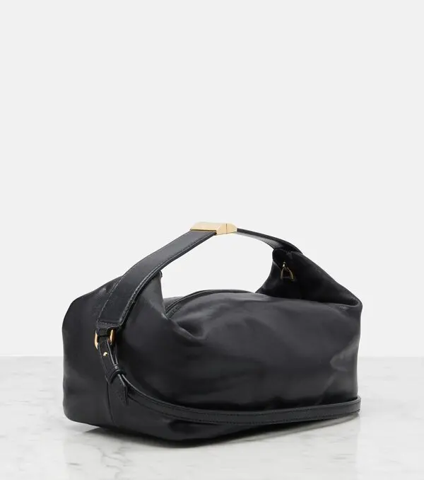Calvin Klein Small Leather Shoulder Bag - Black