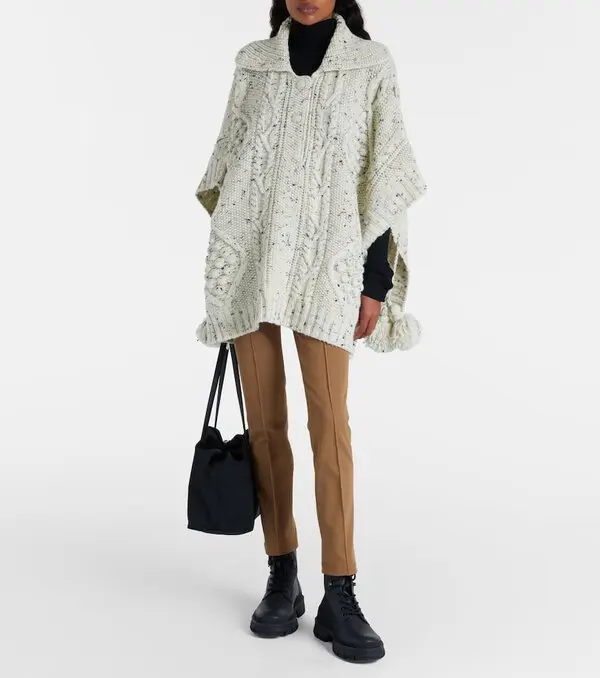 Moncler Aran Wool Poncho