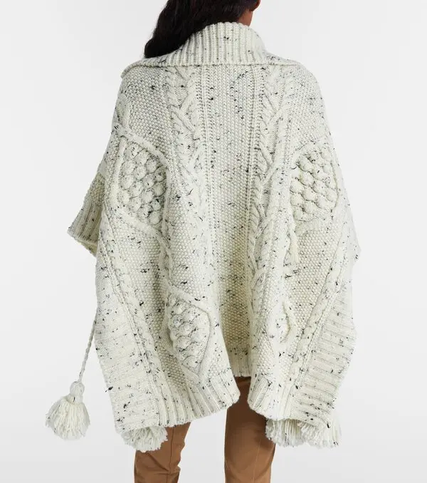 Moncler Aran Wool Poncho