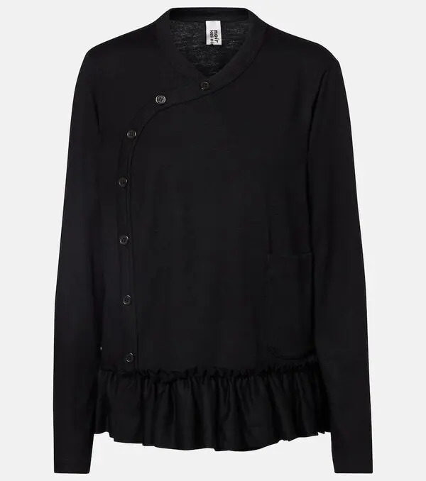 Noir Kei Ninomiya Ruffled Wool Top