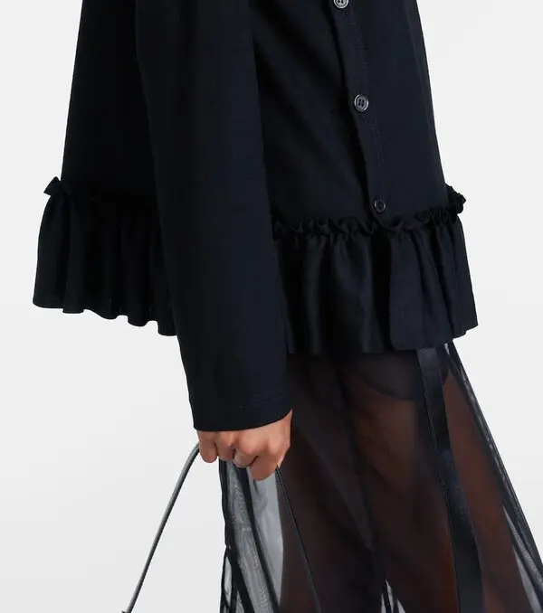 Noir Kei Ninomiya Ruffled Wool Top