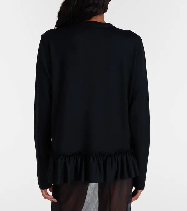 Noir Kei Ninomiya Ruffled Wool Top