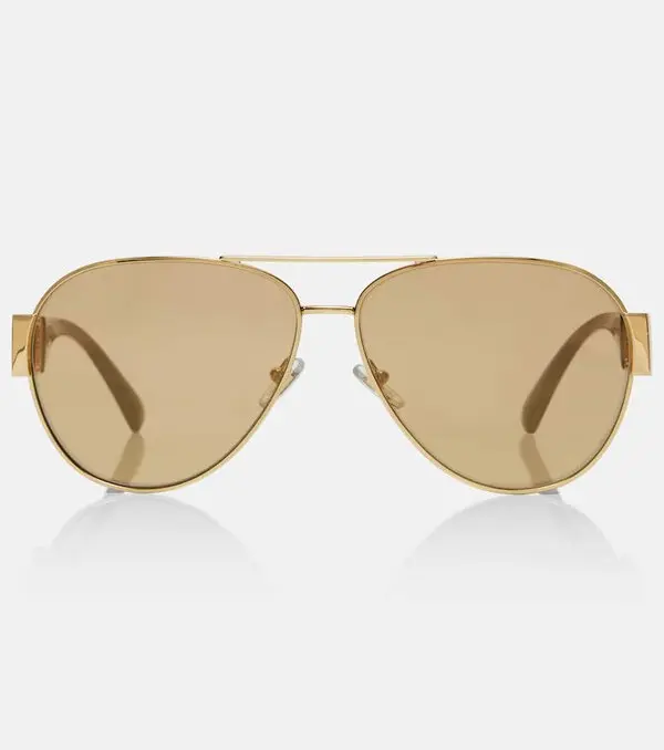 Versace Greca Aviator Sunglasses - Gold