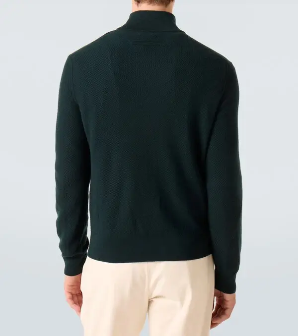 Zegna Cashmere Half-zip Sweater - Green