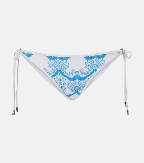 Melissa Odabash Malta Printed Bikini Bottoms - White