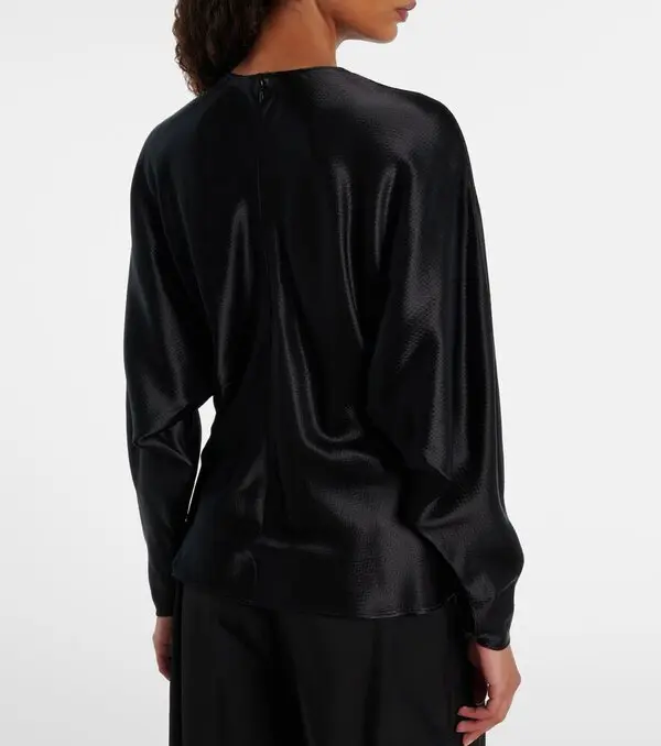 FFORME Gemma Satin Top - Black