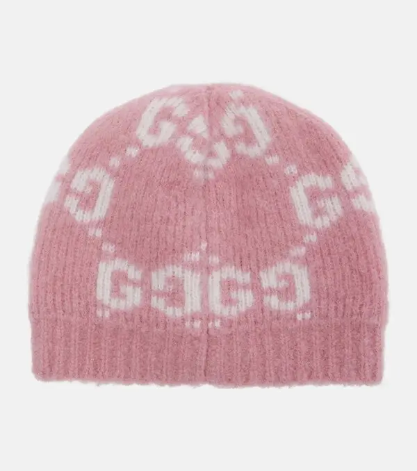 Gucci Gg Alpaca-blend Beanie - Pink