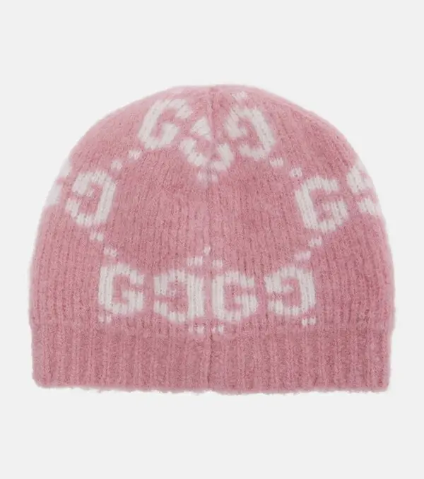 Gucci Gg Alpaca-blend Beanie - Pink