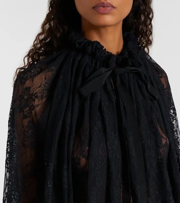PATOU Floral Lace Blouse