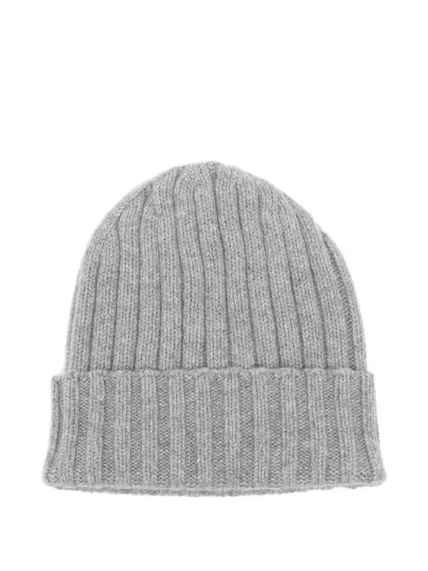 CENERE GB Ribbed Knit Beanie - Grey