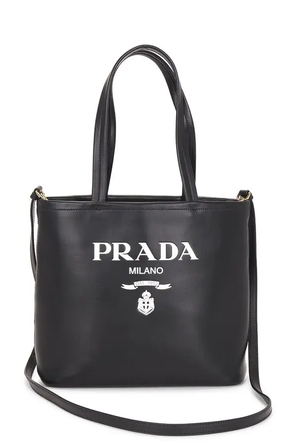 Prada Vitello Logo Tote Bag
